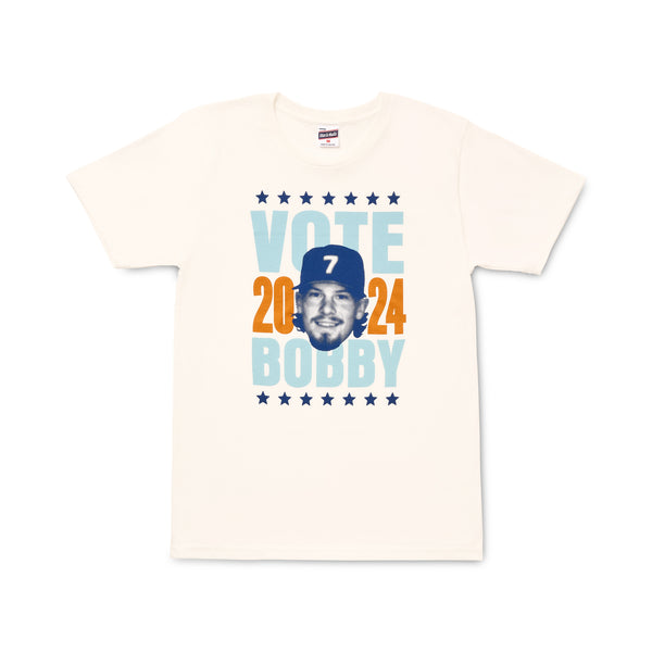 Vote Bobby 2024 Tee, Bobby Witt Jr. Tee, Charlie Hustle – Made in KC