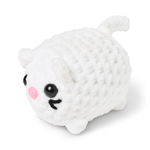 White Loaf Cat Crochet Stuffy, Cute N Sassy – Made in KC