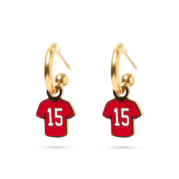 E.B. & Co. Game Day 15 Jersey Earrings – Made in KC