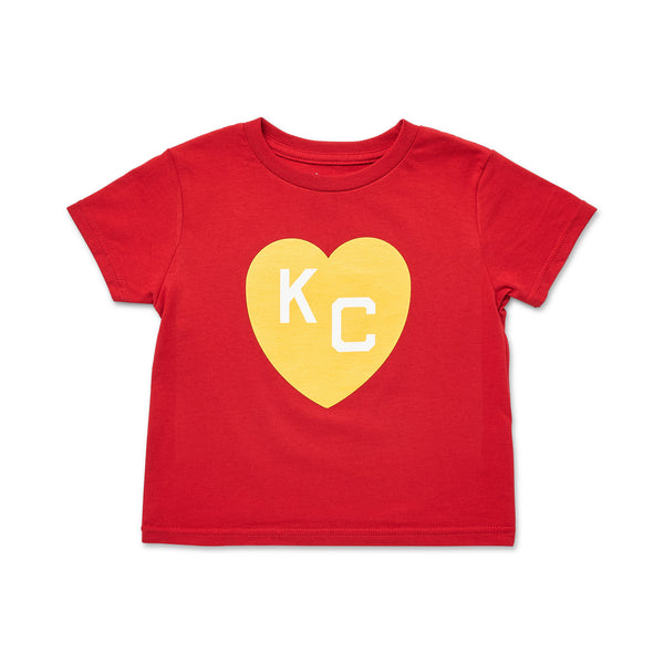 Kid's NLBM KC Heart Tee, Red and Gold, Sandlot Goods – Made in KC