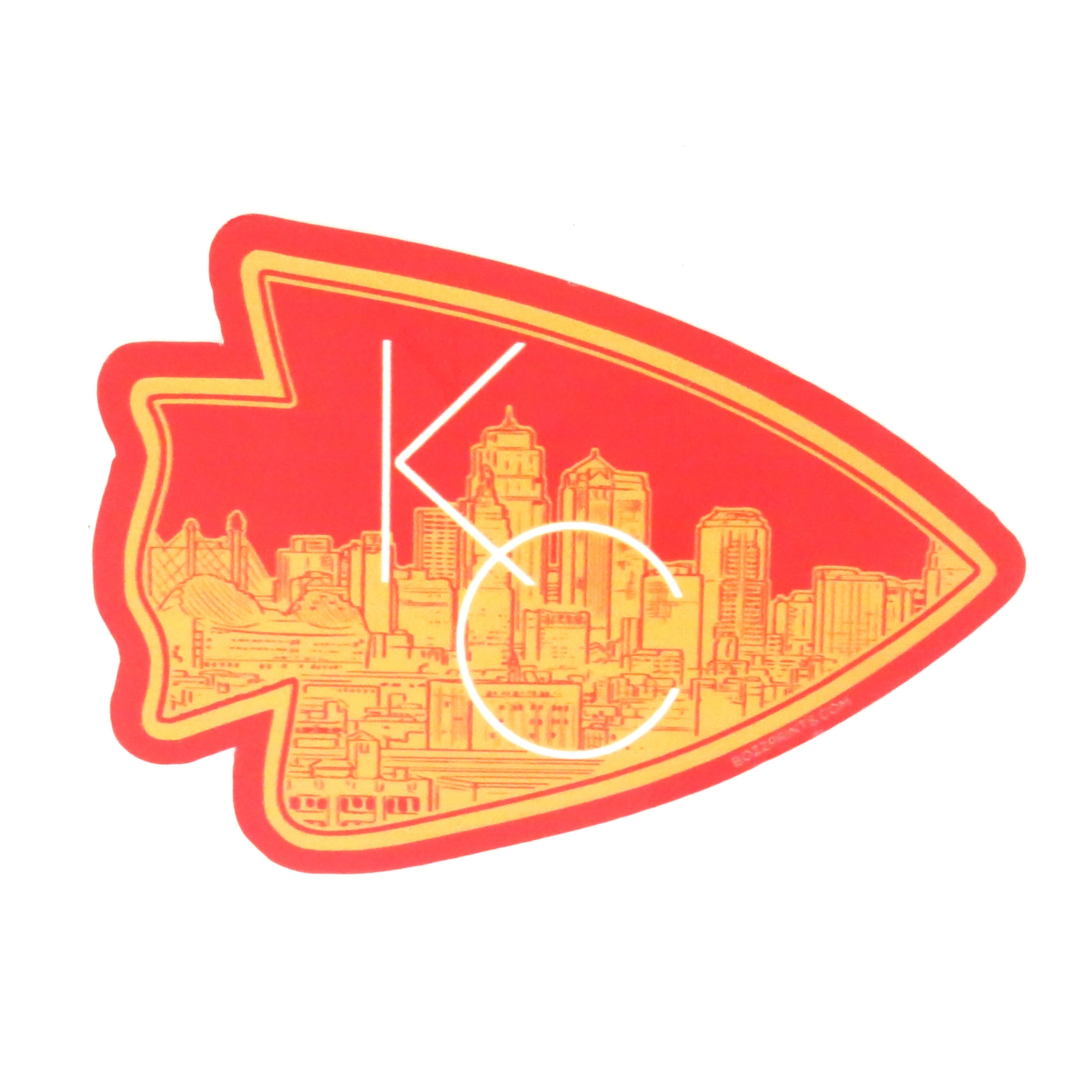 Bozz Prints KC Arrowhead Sticker – Made in KC