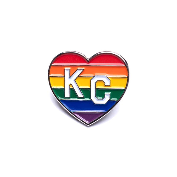 Charlie Hustle Pride KC Heart Enamel Pin – Made in KC
