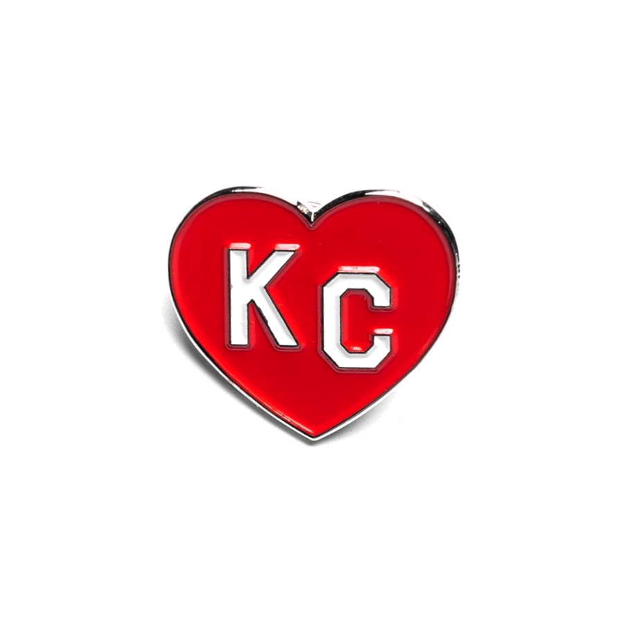 Charlie Hustle KC Heart Enamel Pin: Red – Made in KC
