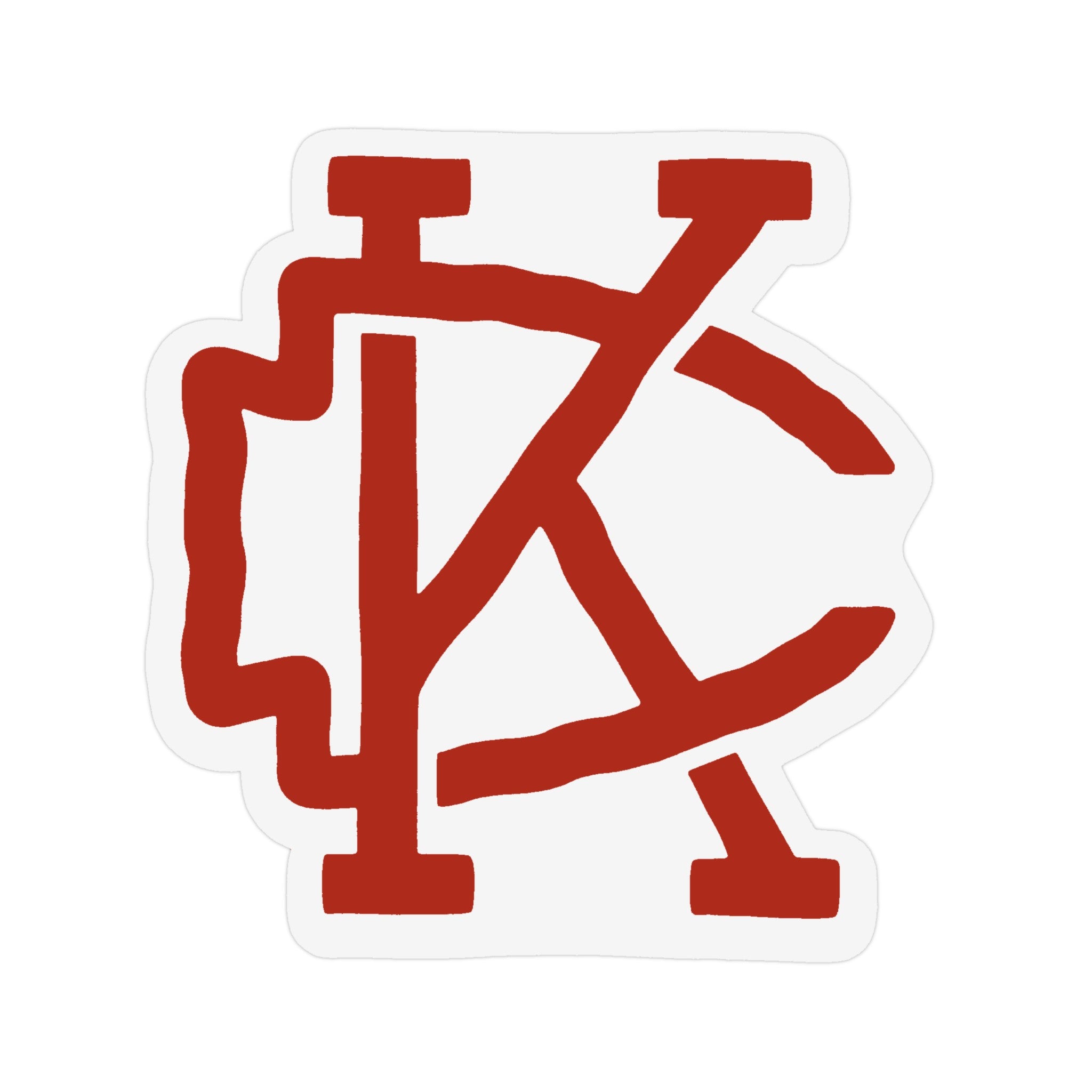 Flint & Field KC Arrowhead Sticker - White – Made in KC