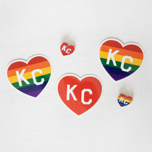 Charlie Hustle Pride KC Heart Enamel Pin – Made in KC