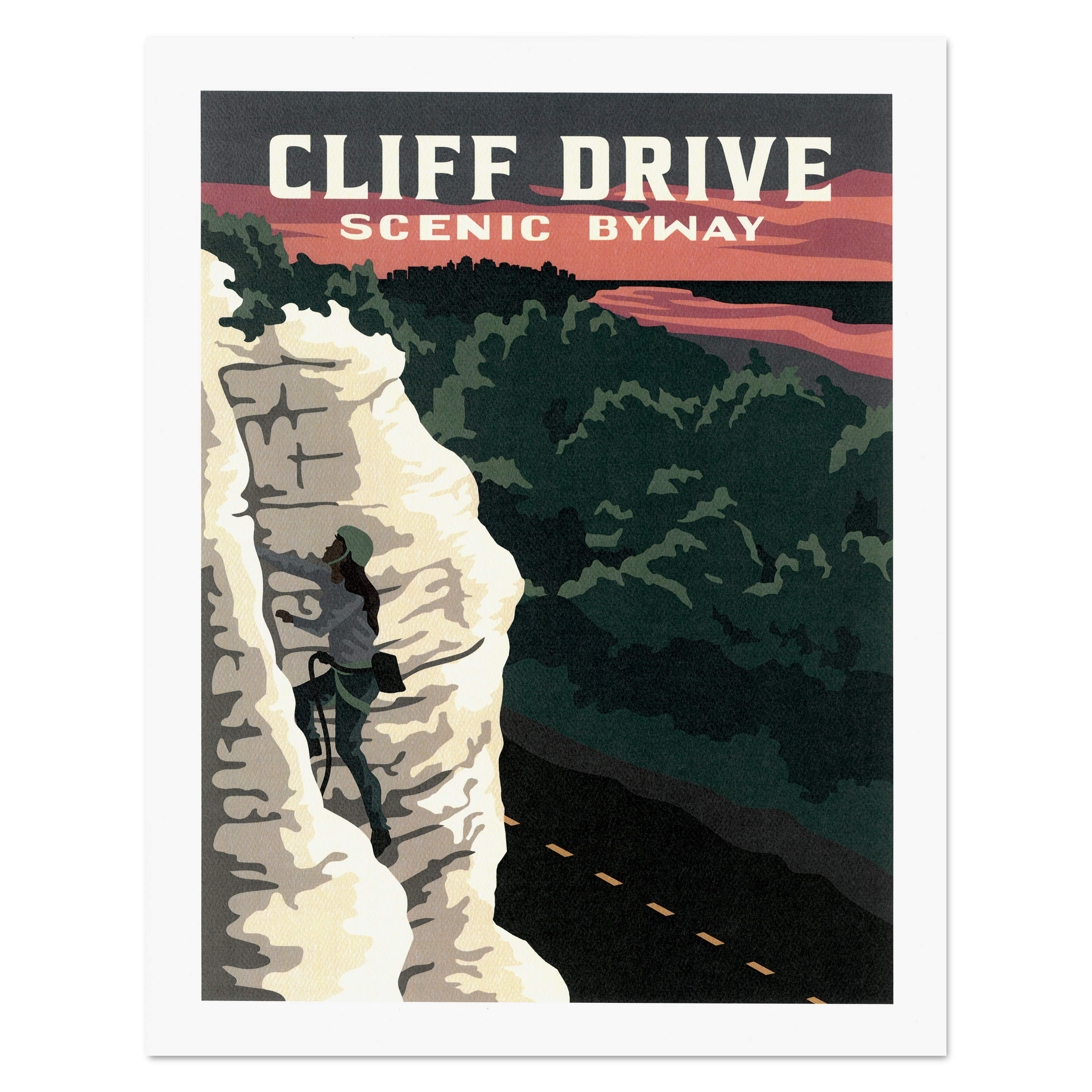 Kelly Pullen Design Cliff Drive Print – Made in KC