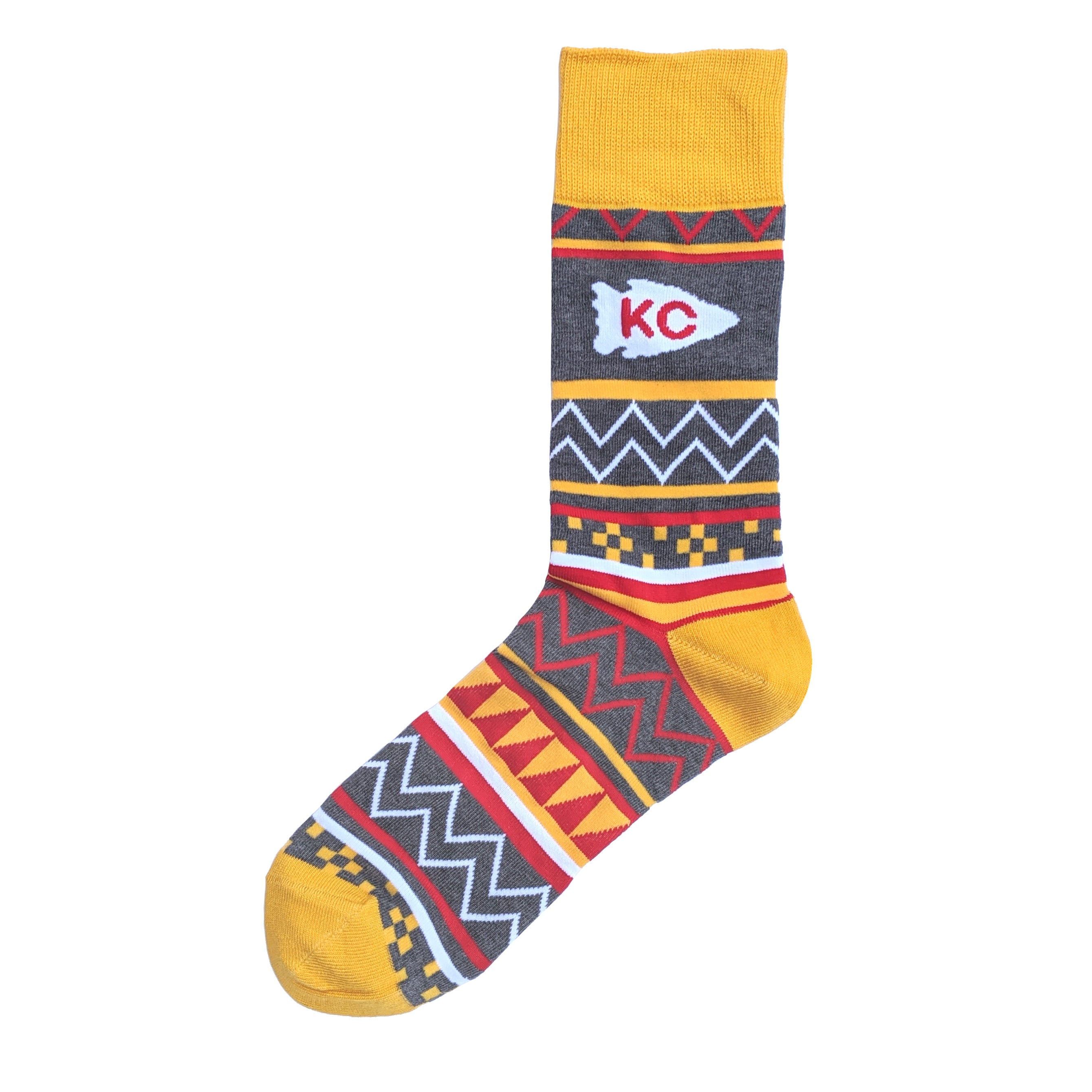 School of Sock KC Arrowhead Aztec Socks – Made in KC