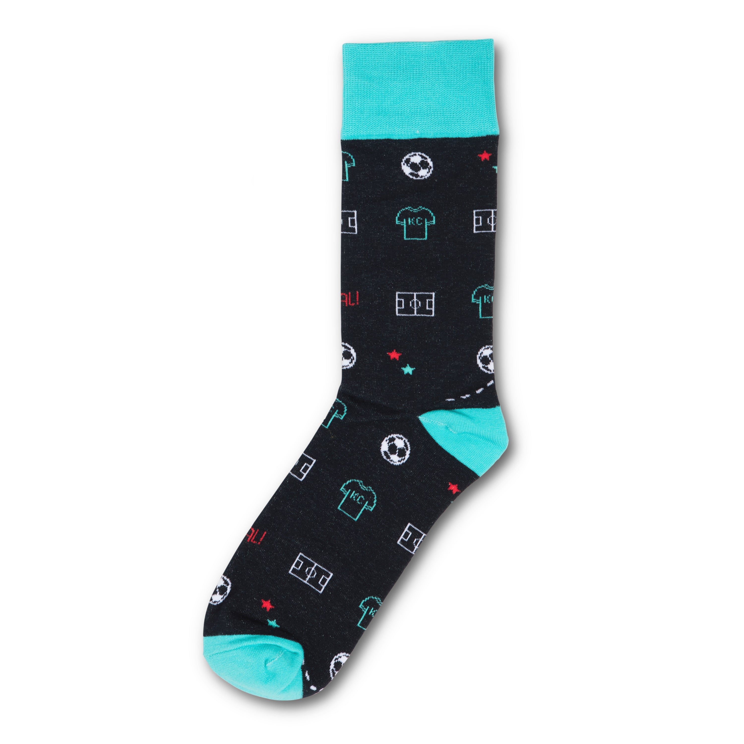 School of Sock KC Current Icon Socks - Navy & Teal – Made in KC