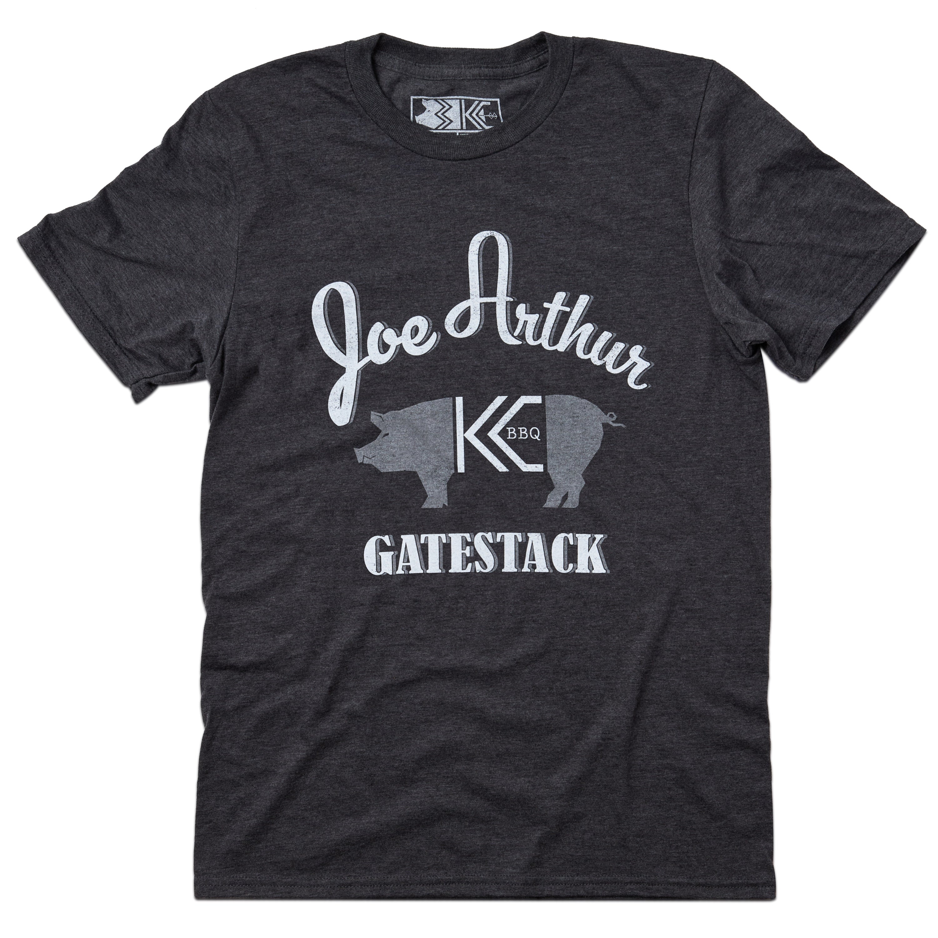 Three KC Joearthur Gatestack Tee - Charcoal – Made in KC